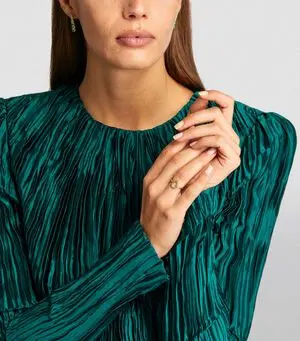 JENNIFER MEYER Yellow And Emerald Tennis Earrings