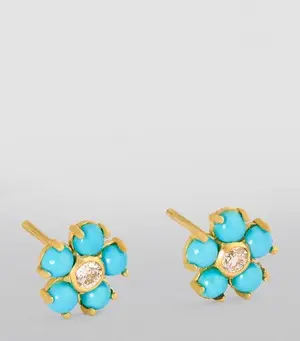 JENNIFER MEYER Flower Stud Earrings