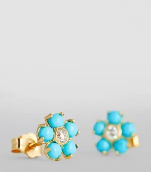 JENNIFER MEYER Flower Stud Earrings