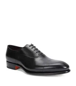 Santoni Black Oxfords