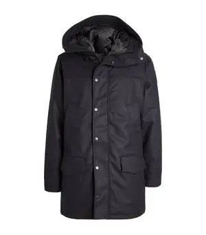 Canada Goose Wool Langford Parka Jacket - Navy