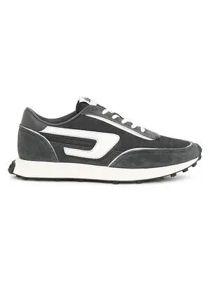 DIESEL® Men's Holiday Racer Leather Low-Top Sneakers - Grey  Grey