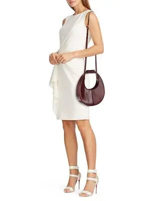 Staud Mini Moon Split Leather Shoulder Bag