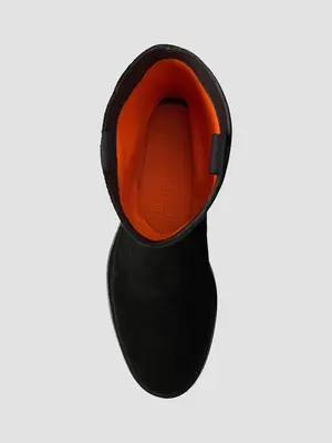 Santoni Fleeces Suede Mid-calf Boots - Black