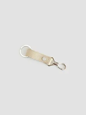 ROYCE NEW YORK Signature Key Fob - Taupe