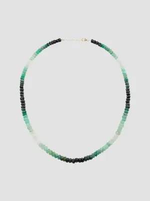 Jia Jia Arizona 14k Yellow Gold & Emerald Beaded Necklace - Green