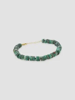 Jia Jia Atlas 14k Yellow Gold & Emerald Beaded Bracelet - Green