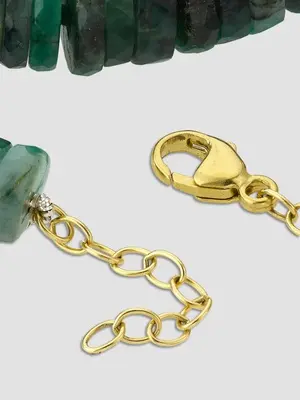 Jia Jia Atlas 14k Yellow Gold & Emerald Beaded Necklace