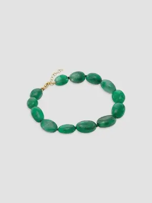Jia Jia Arizona 14k Yellow Gold & Emerald Quartz Beaded Bracelet - Green