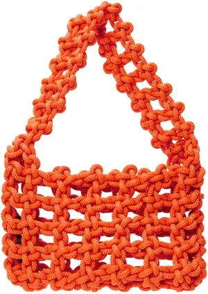 Kara KARA Orange Knot Armpit Tote - Orange Peel
