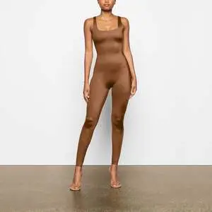 SKIMS All In One Shine Square Neck Tank Onesie