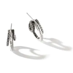 John Hardy Palu J Hoop Earrings - Multicolor