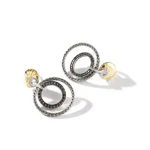 John Hardy Palu Drop Earrings Gold, Pav