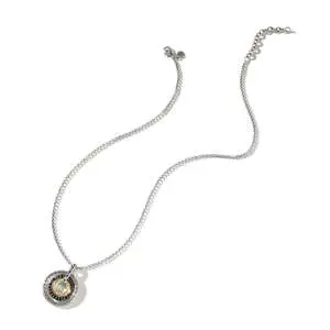 John Hardy Palu Pendant Necklace Gold, Pav