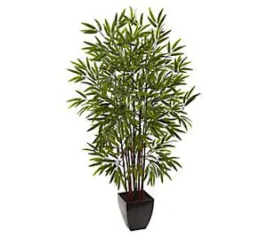 NEARLY NATURAL 5' Bamboo Silk Tree With Planter Nearly Natu Ral - One-color