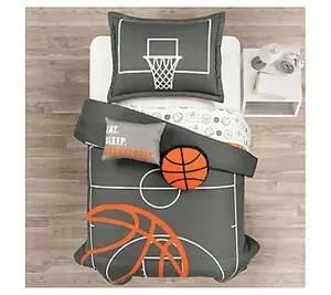 LUSH DECOR Basketball Game Oversized Comforter 4-pc Twin B Y - One-color