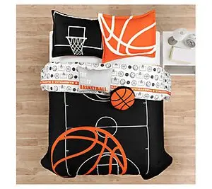 LUSH DECOR Basketball Game Oversized Comforter 5pc Queen B Y - One-color