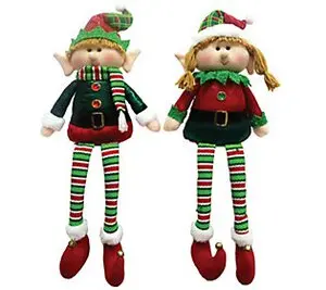 SANTA'S WORKSHOP 19' Sitting Elves, 2 Asst. By - One-color