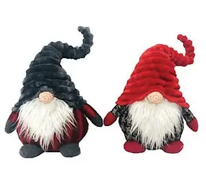 SANTA'S WORKSHOP 9' Xmas Gnomes, Set Of 2 - One-color