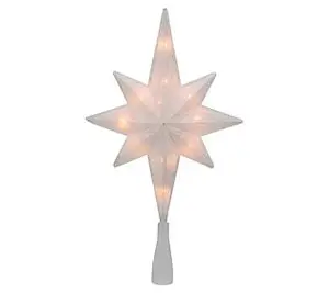 NORTHLIGHT 11 Frosted Bethlehem Star W/ Scrolling Tree Topper - One-color