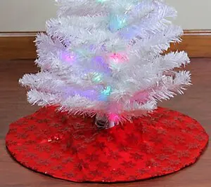 NORTHLIGHT 20' Red Sequin Snowflake Mini Christ As Tree Skirt