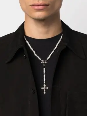 Emanuele Bicocchi Pearl Rosary Necklace