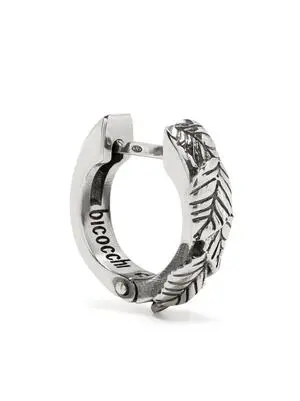 Emanuele Bicocchi Leaves Huggie Hoop Earring - Silver
