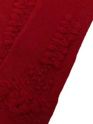 BARRIE Cashmere Fingerless Mittens - Red