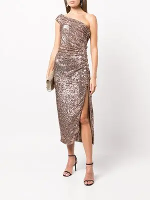 Simkhai Sequin-embellished One-shoulder Gown