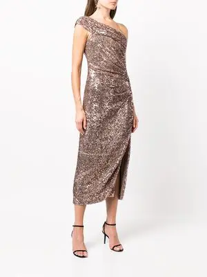 Simkhai Sequin-embellished One-shoulder Gown