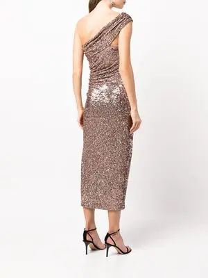Simkhai Sequin-embellished One-shoulder Gown
