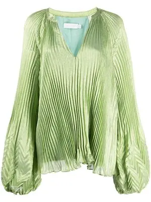 Simkhai Silk-blend V-neck Top