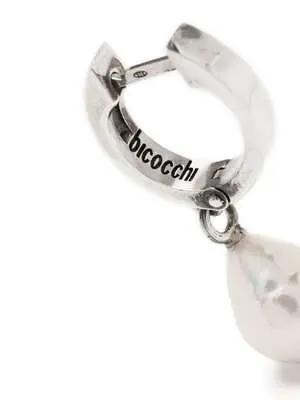 Emanuele Bicocchi Drop-pearl Huggie Hoop Earring