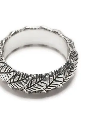 Emanuele Bicocchi Engraved Leaves Ring