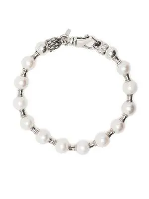 Emanuele Bicocchi Embellished Chain-link Bracelet - White