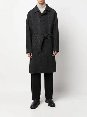 Tagliatore Salomon Belted Coat - Black