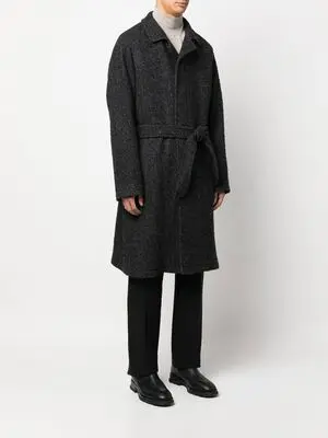 Tagliatore Salomon Belted Coat - Black