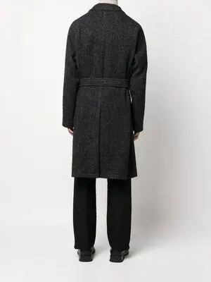 Tagliatore Salomon Belted Coat - Black