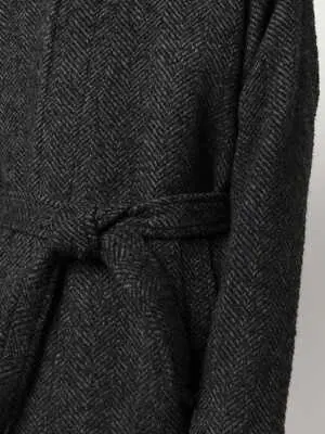 Tagliatore Salomon Belted Coat - Black