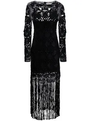 Zimmermann Kaleidoscope Macramé Dress - Black