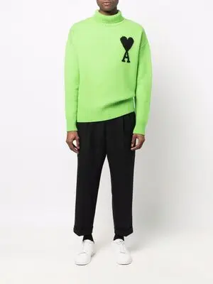 Ami De Coeur Roll-neck Jumper - Green