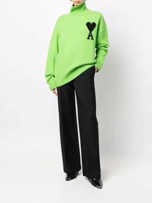 Ami De Coeur Roll-neck Jumper - Green