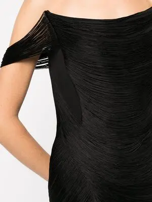Simkhai Fringe Detail Off-shoulder Dress