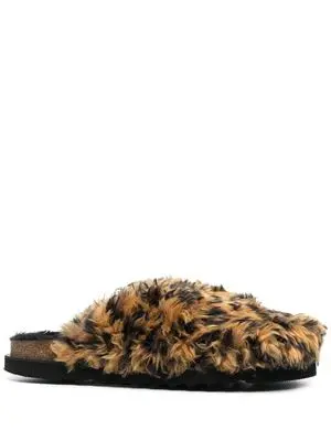 Palm Angels Faux-fur Slip-on Mules