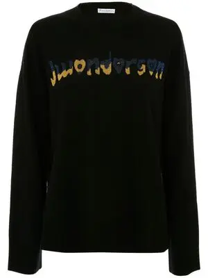 JW Anderson X Run Hany Logo-embellished Jumper - Black