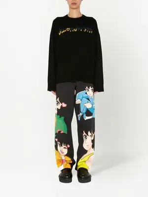 JW Anderson X Run Hany Logo-embellished Jumper - Black