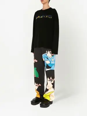 JW Anderson X Run Hany Logo-embellished Jumper - Black