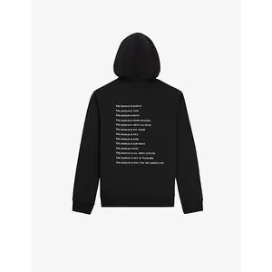 The Kooples Logo-print Cotton-jersey Hoody - Bla01