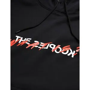 The Kooples Logo-print Cotton-jersey Hoody - Bla01