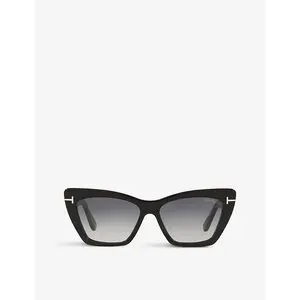 TOM FORD Ft0871 Wyatt Cat-eye Acetate Sunglasses - Black